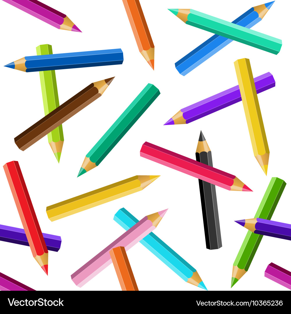 Colorful Pencil Pattern Royalty Free Vector Image