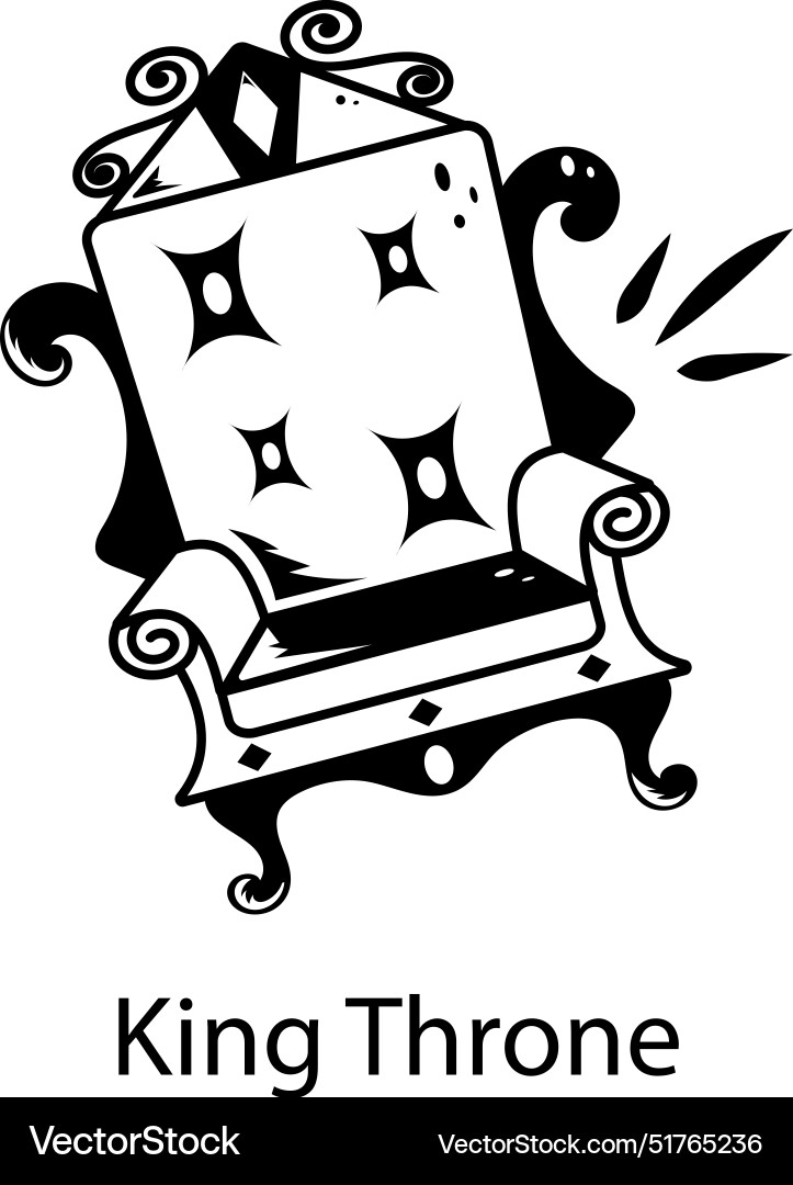 King throne Royalty Free Vector Image - VectorStock