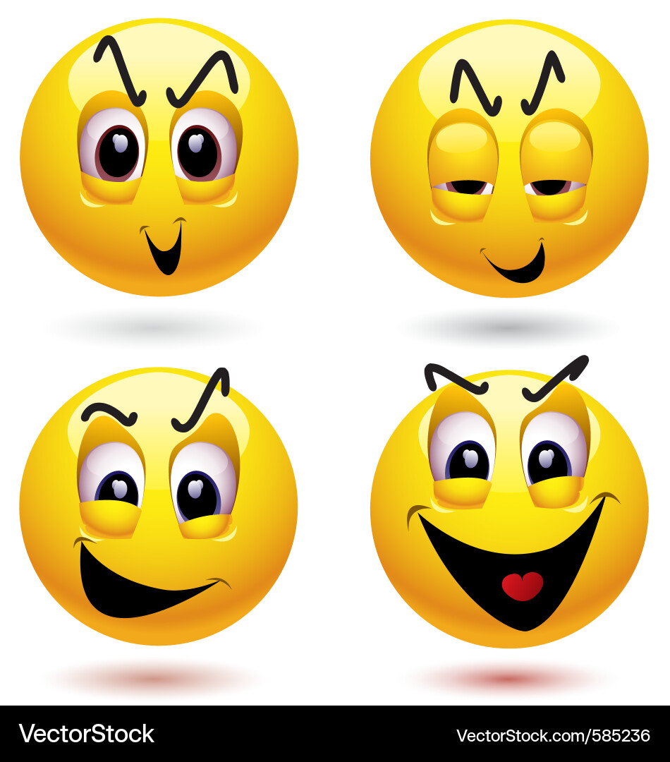 Smiley characters Royalty Free Vector Image - VectorStock