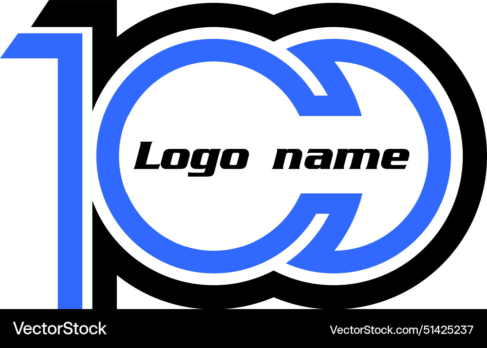 100 logo design Royalty Free Vector Image - VectorStock