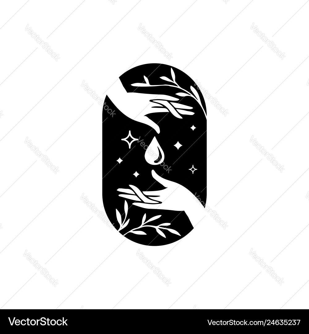 Abstract logo design template hands Royalty Free Vector