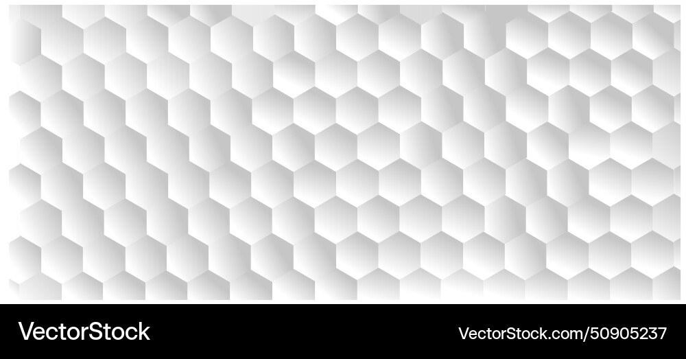 Abstract paper hexagon white background Royalty Free Vector