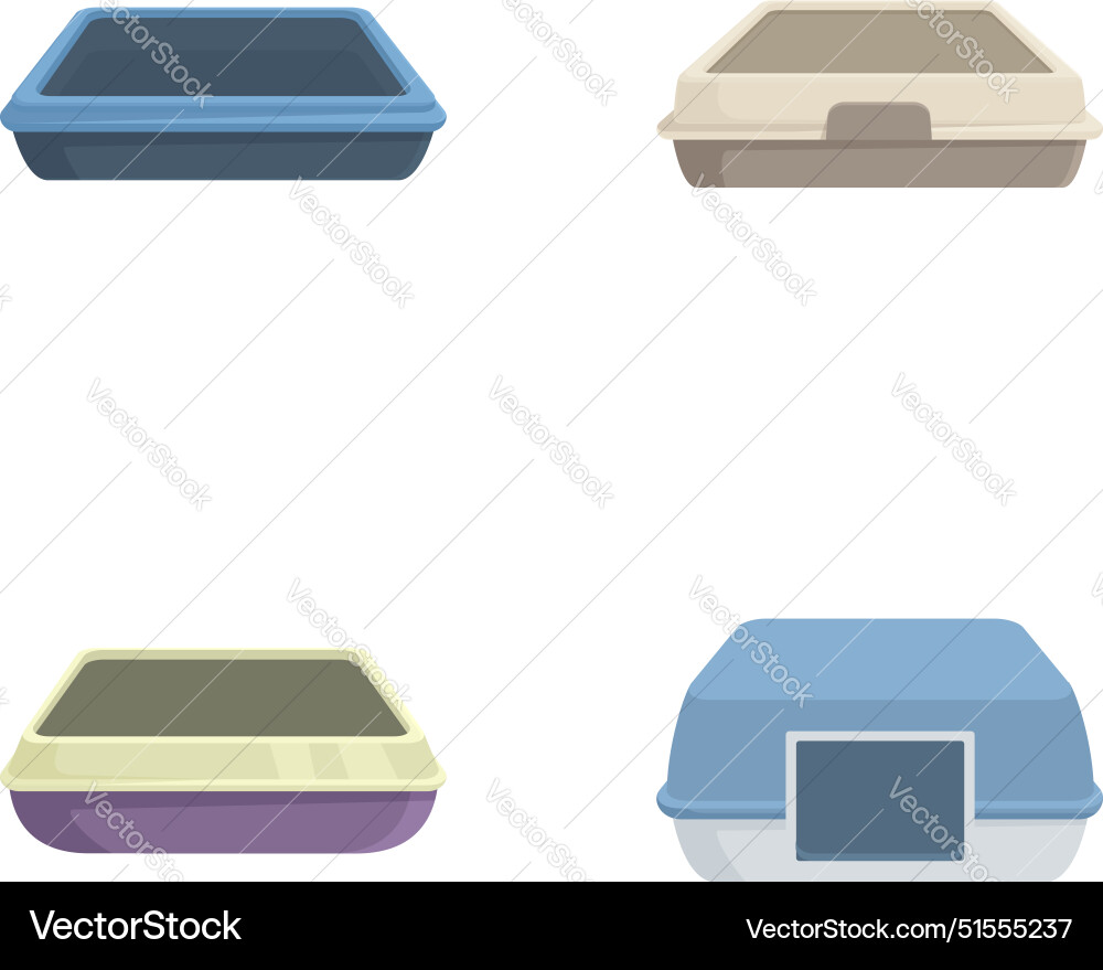 Assorted styrofoam food containers Royalty Free Vector Image