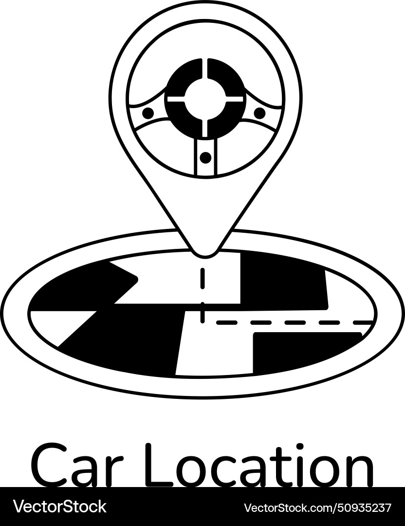 Car location Royalty Free Vector Image - VectorStock