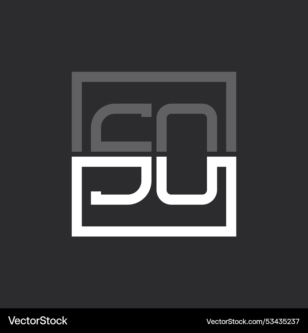 Creative modern minimalist so letter logo design Vector Image