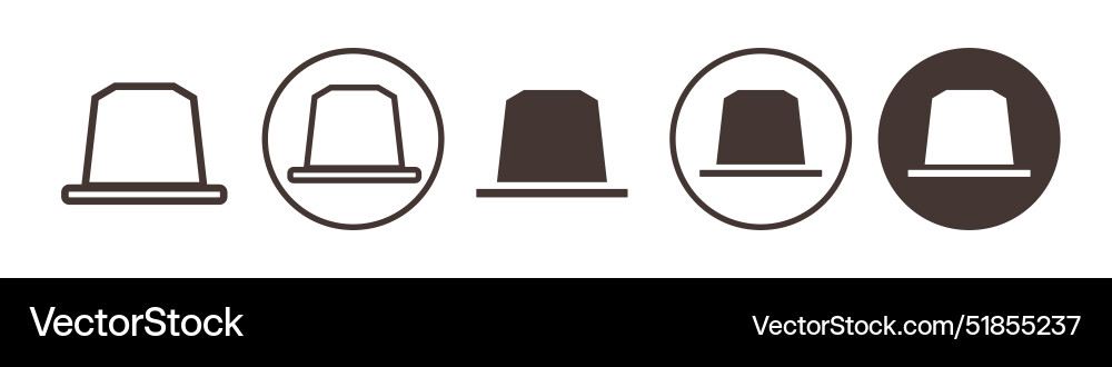 Nespresso icon set collection for web Royalty Free Vector