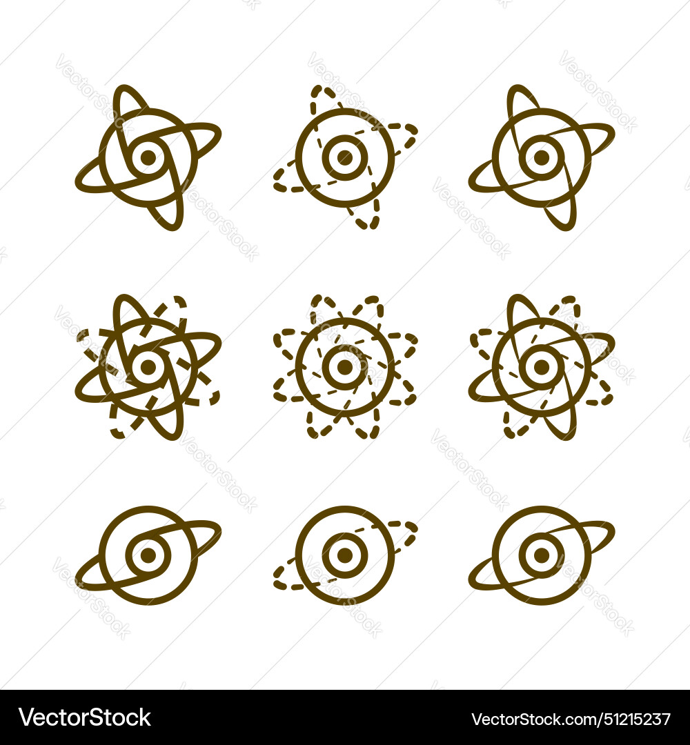 Orbit stars and spinners galaxy logo icon Vector Image