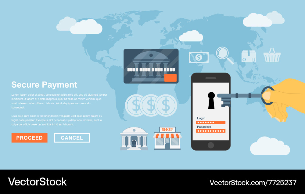 Secure payment Royalty Free Vector Image - VectorStock