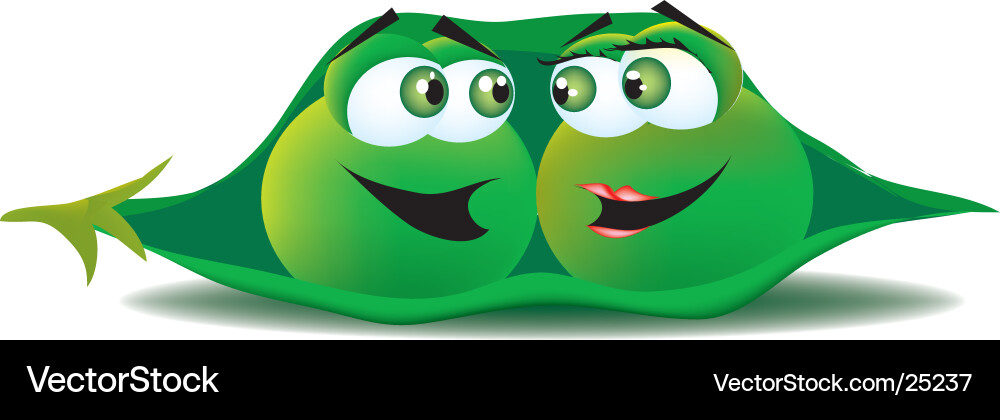 Two peas in a pod Royalty Free Vector Image - VectorStock