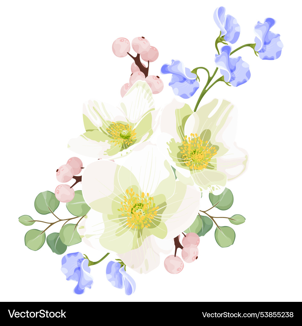 A spring floral arrangement Royalty Free Vector Image