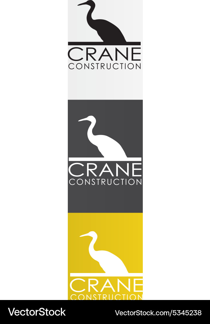 Crane logo Royalty Free Vector Image - VectorStock