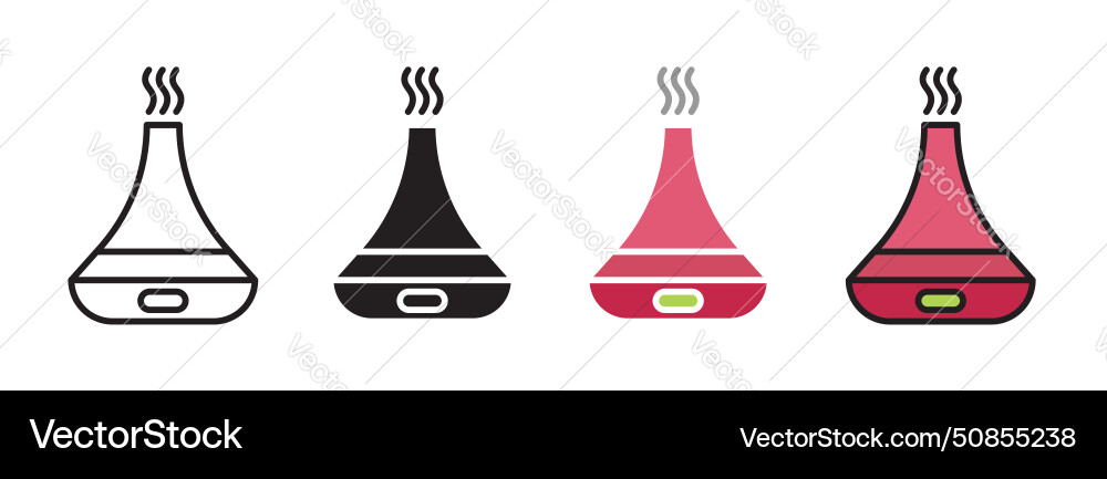 Diffuser icon set scent reed aromatherapy symbol Vector Image