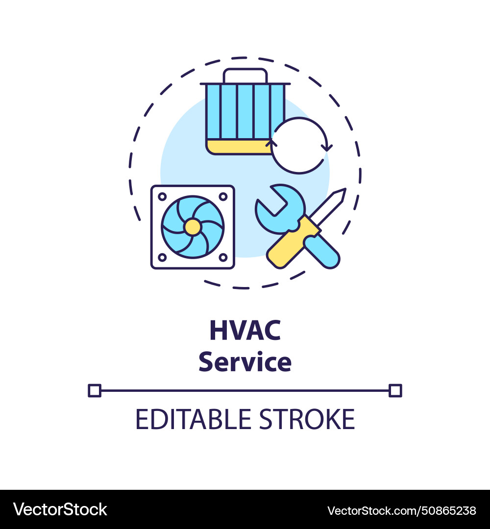 Hvac service multi color concept icon Royalty Free Vector