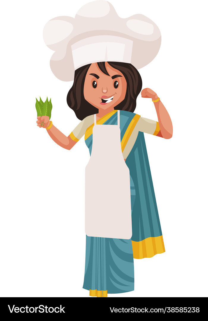 Lady chef cartoon character Royalty Free Vector Image