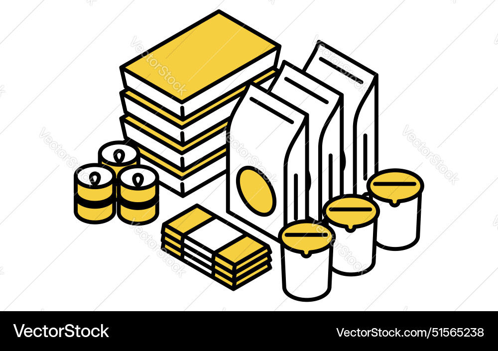 Simple line drawing of emergency kit Royalty Free Vector