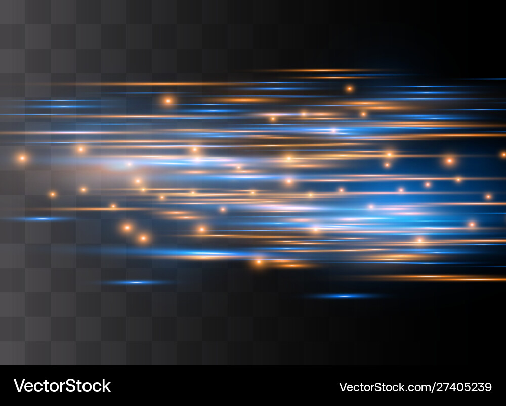 Blue horizontal glare Royalty Free Vector Image