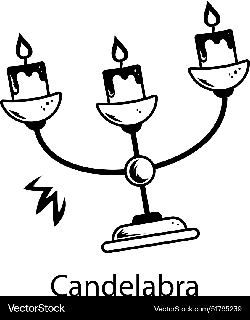 Candelabra Royalty Free Vector Image - VectorStock