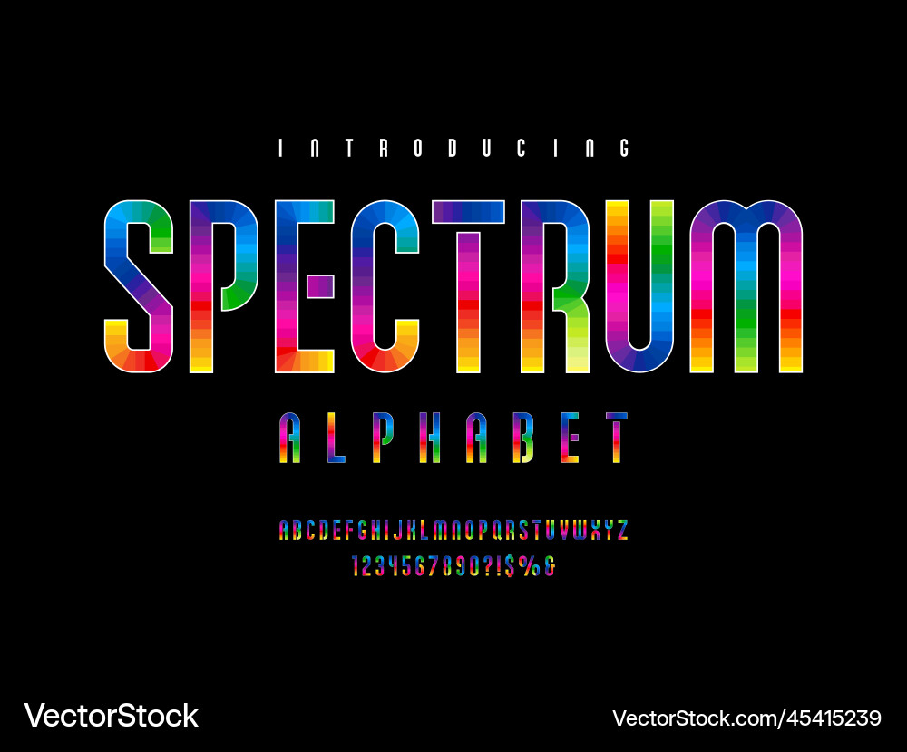 Colorful font Royalty Free Vector Image - VectorStock