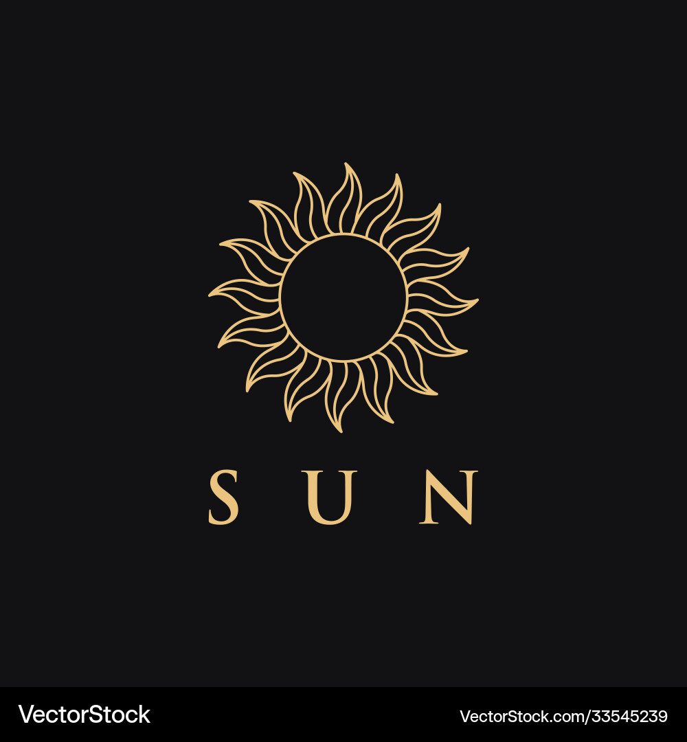 Sun Drawing Logo Sun Logo Vector And Symbol Afbeelding Door Redgraphic