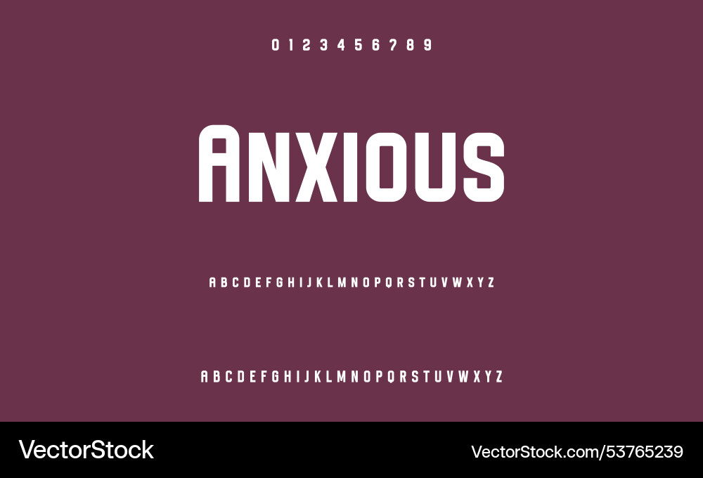 Modern bold font sans serif regular italic Vector Image