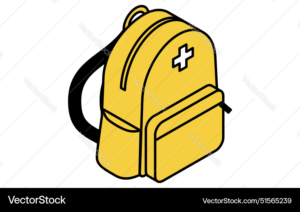 Simple line drawing of emergency kit Royalty Free Vector