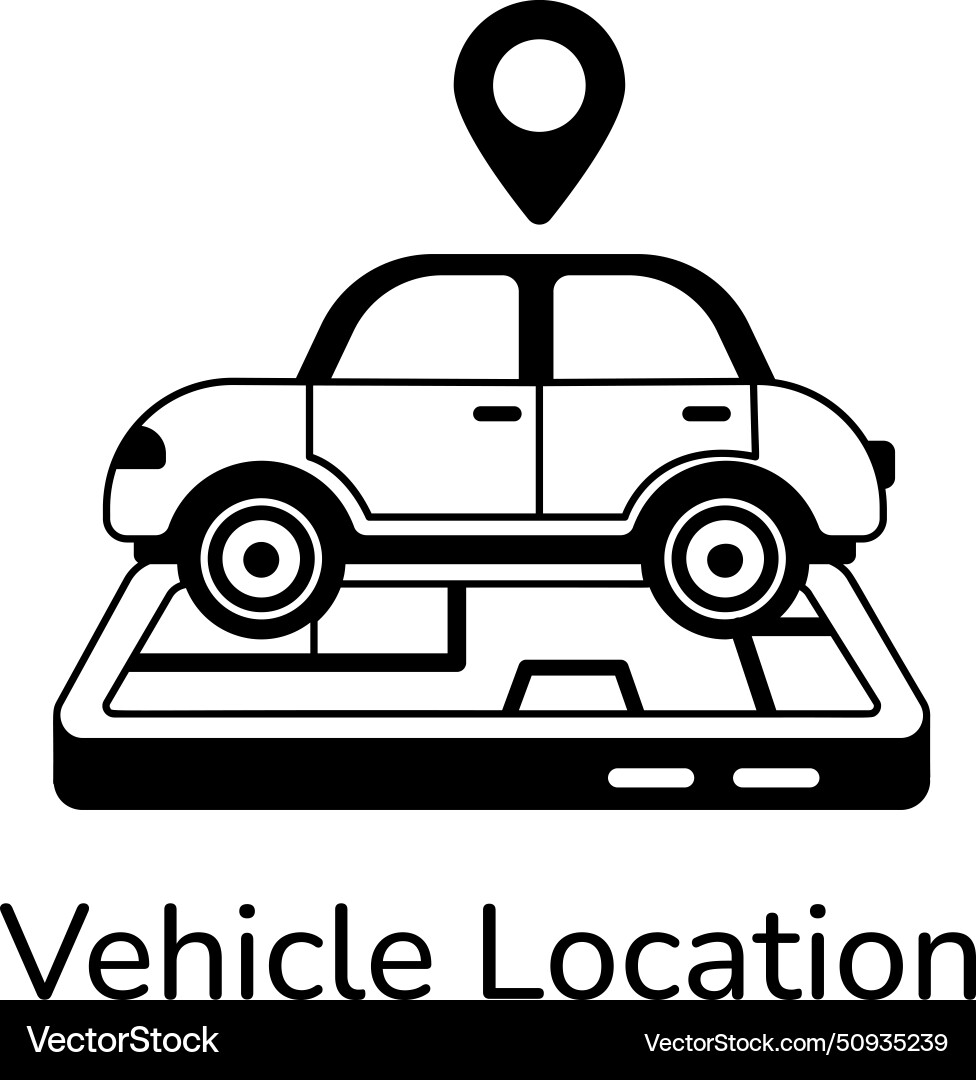 Vehicle location Royalty Free Vector Image - VectorStock