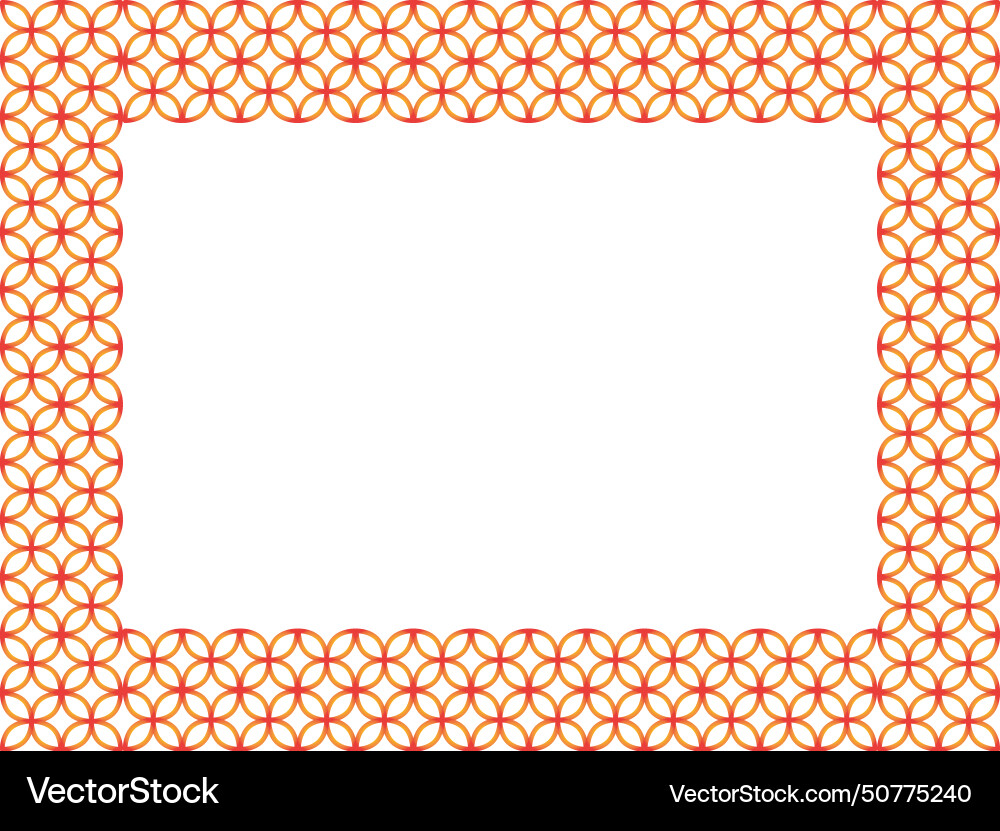 Abstract rectangle gradient wreath Royalty Free Vector Image
