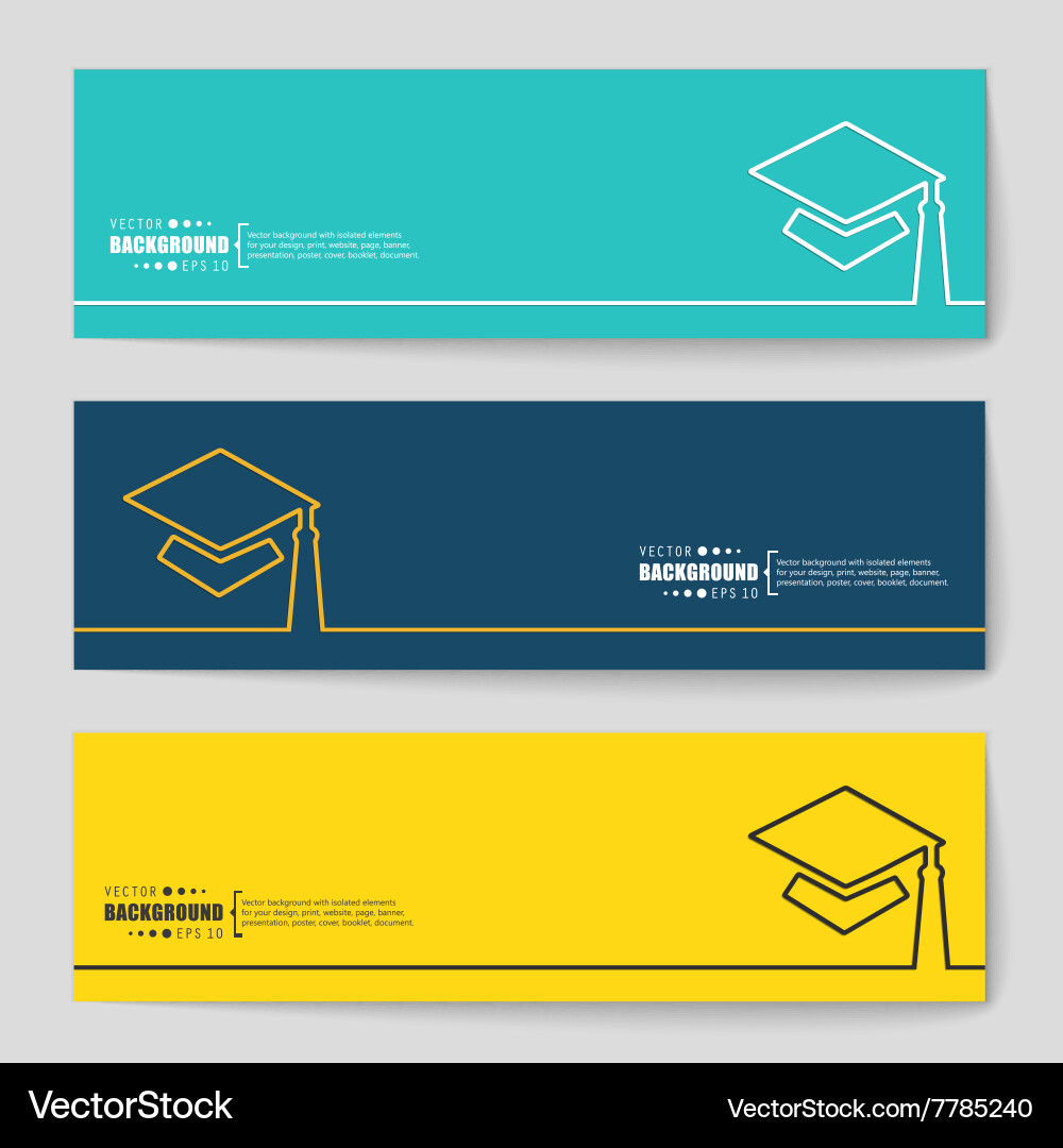 Academic Celebration Banner Royalty Free Vector Image