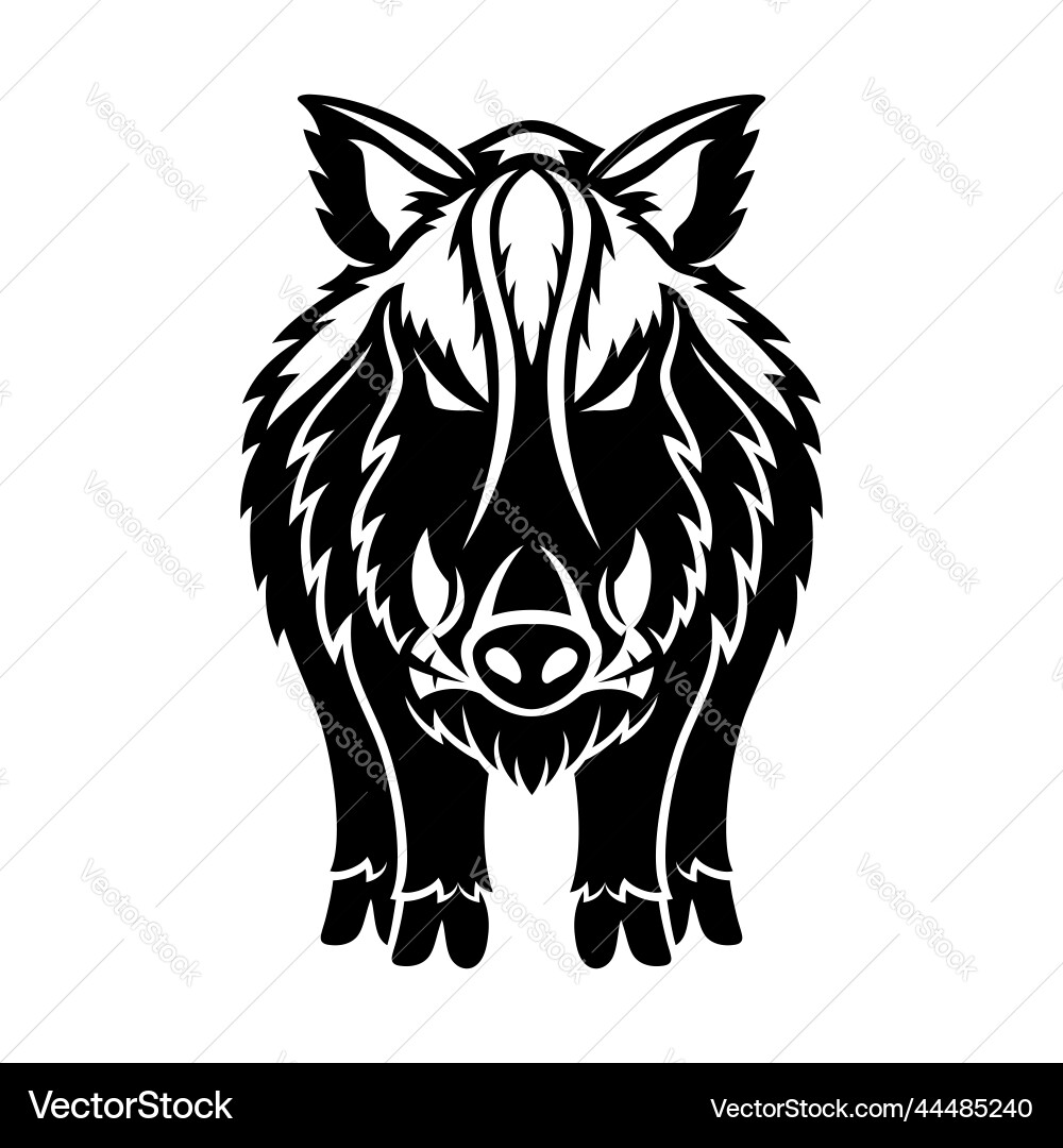Angry wild boar icon Royalty Free Vector Image