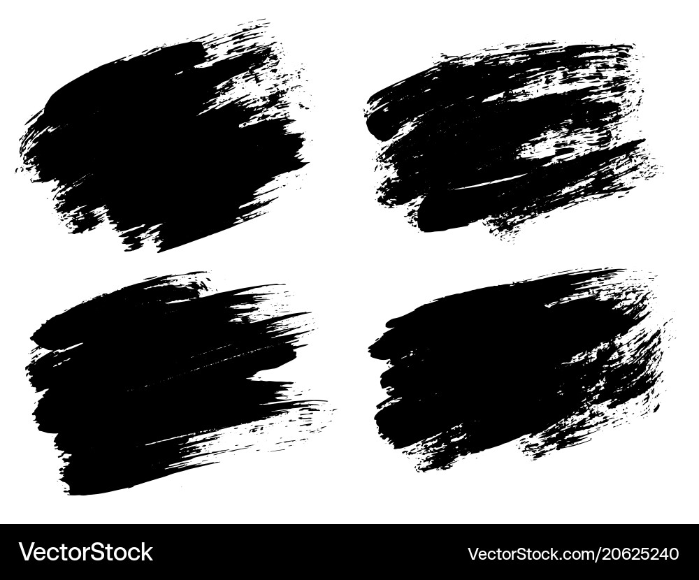 Black paint ink brush stroke line Royalty Free Vector Image