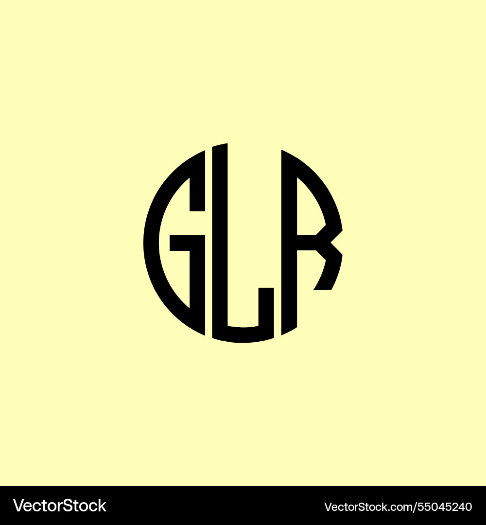Creative rounded initial letters glr logo Vector Image