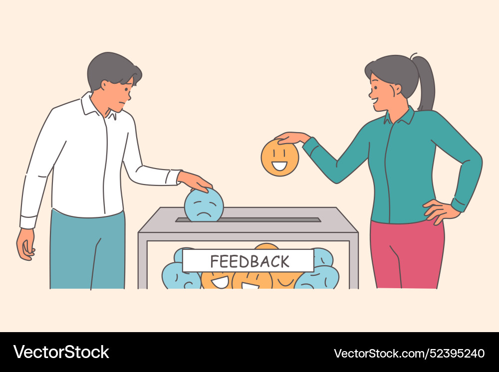 Feedback from business people who used services Vector Image