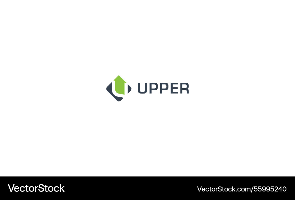 Letter u simple and flat upper logo Royalty Free Vector