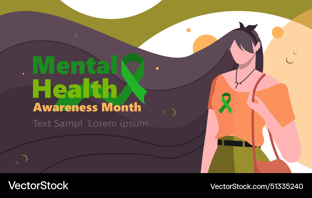 Mental health awareness month Royalty Free Vector Image