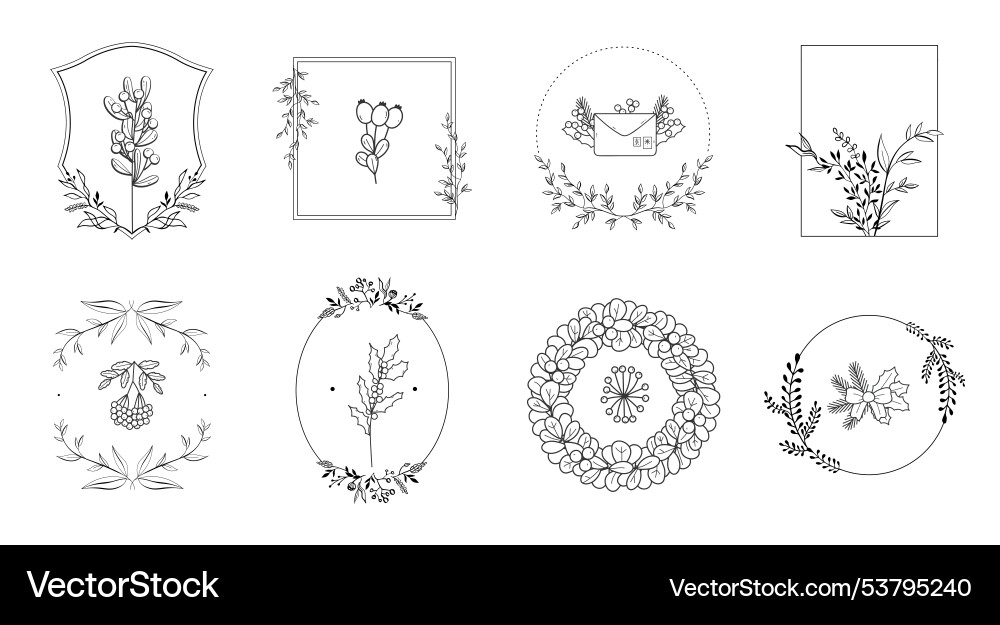 Minimalist frame designs showcase blooming flowers