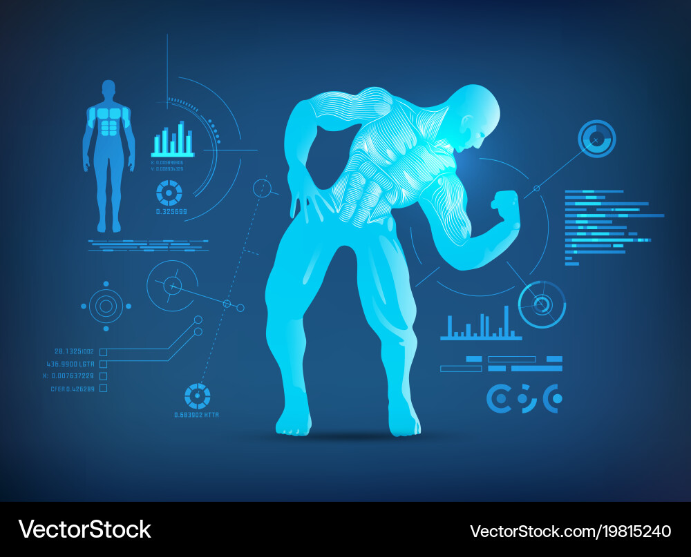 Muscle man Royalty Free Vector Image - VectorStock