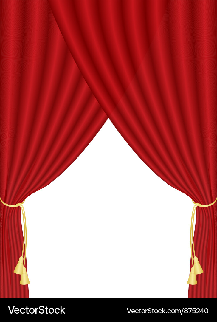 Red curtain Royalty Free Vector Image - VectorStock