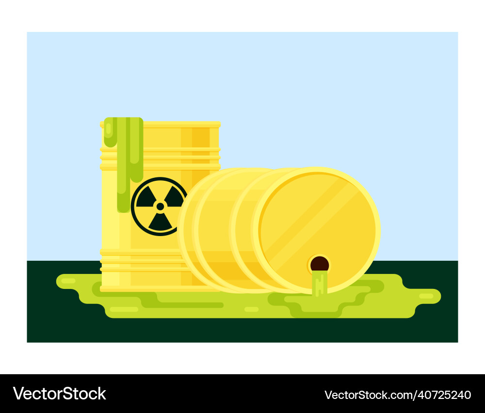 Spill of radioactive waste Royalty Free Vector Image