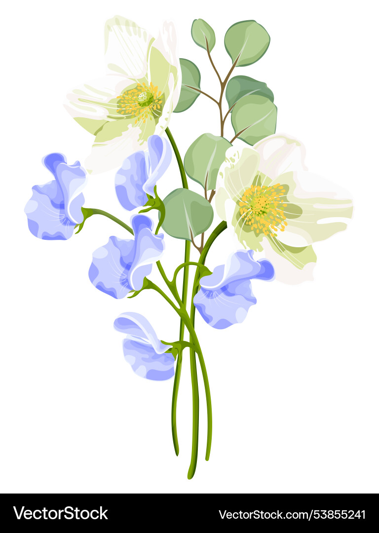A spring floral arrangement Royalty Free Vector Image