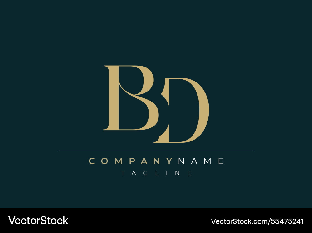 Bd abstract logo design Royalty Free Vector Image
