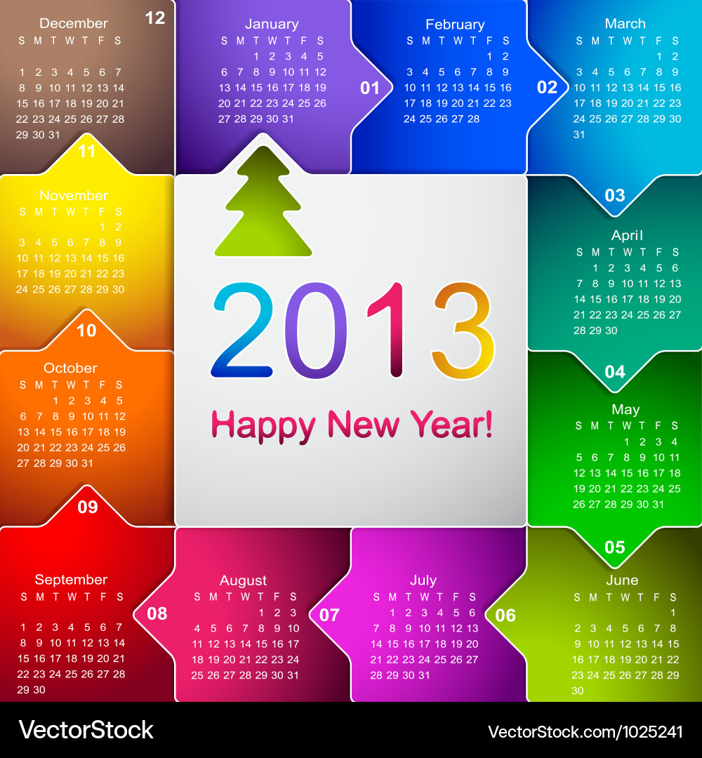 Calendar 2013 Royalty Free Vector Image - VectorStock