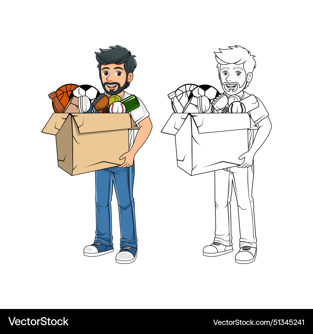 Cartoon character and trash design Royalty Free Vector Image