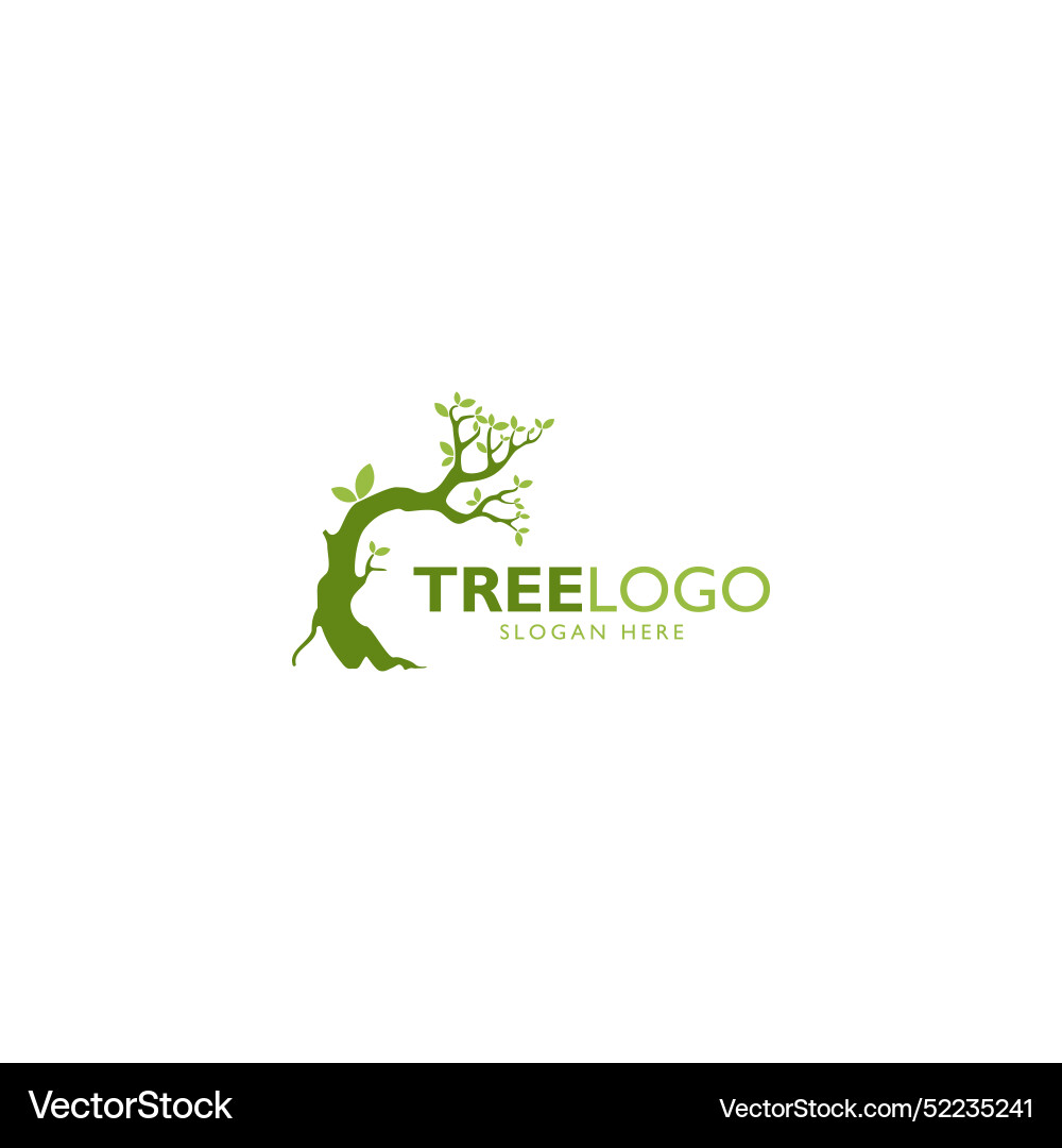 Creative tree logo design Royalty Free Vector Image