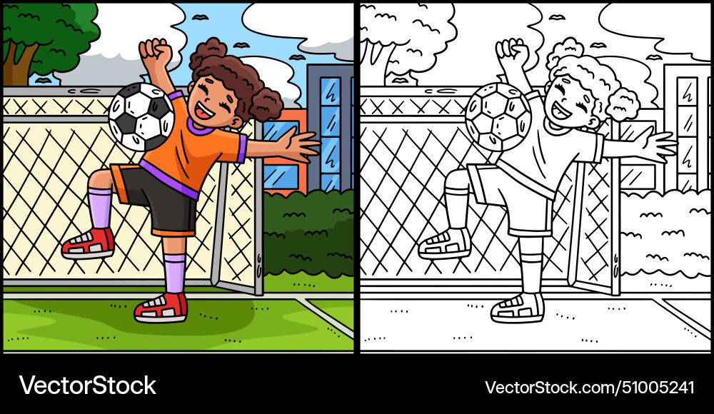 Girl bouncing soccer ball off chest Royalty Free Vector Girl bouncing soccer ball off chest Royalty Free Vector