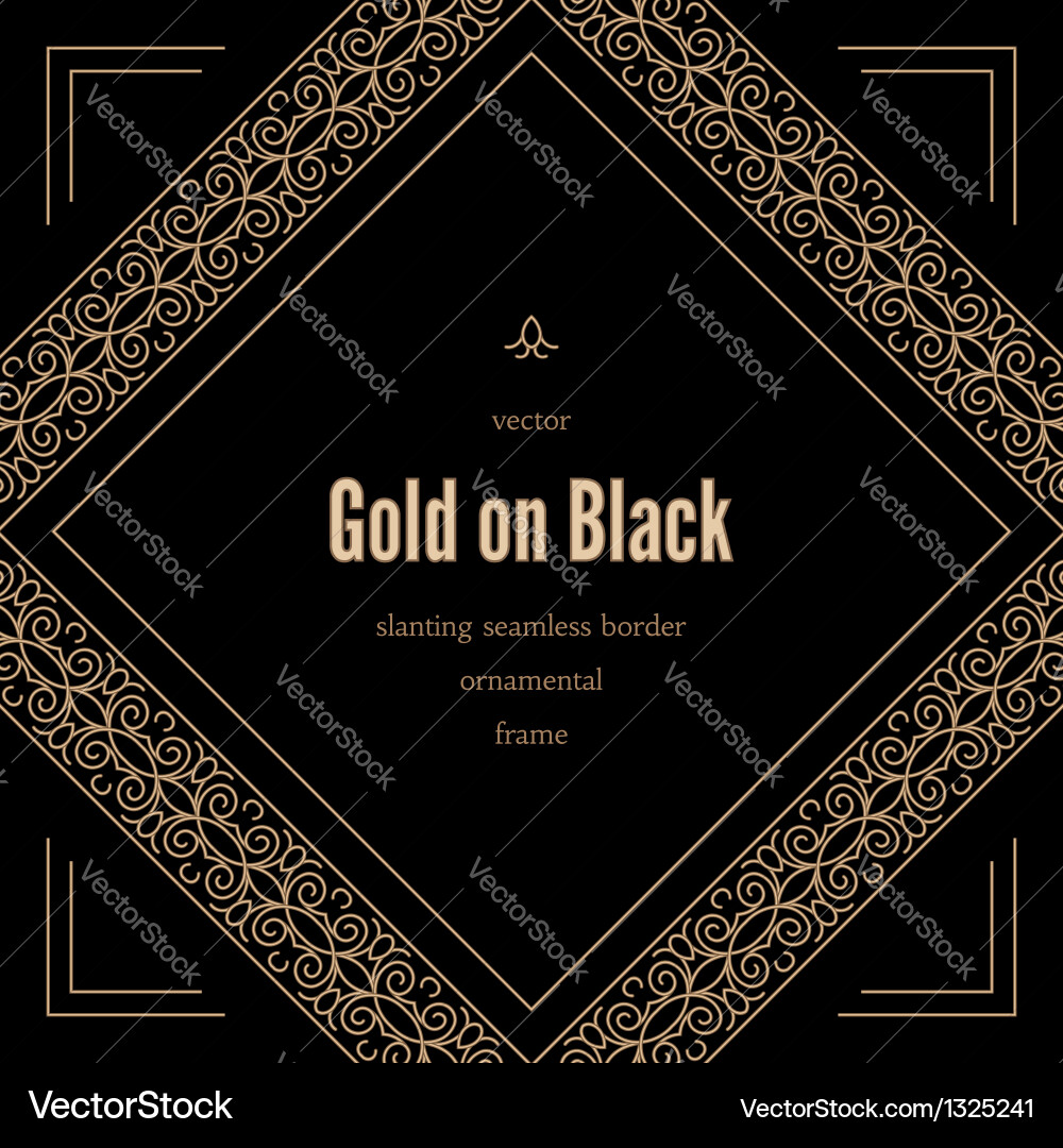 Gold frame Royalty Free Vector Image - VectorStock