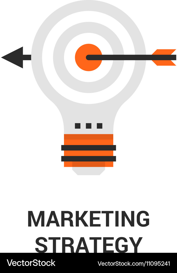 Marketing strategy icon Royalty Free Vector Image