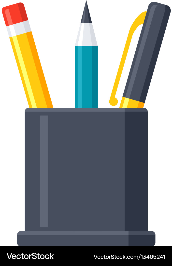 Pencil stand icon Royalty Free Vector Image - VectorStock
