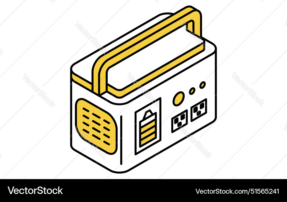 Simple line drawing of emergency kit Royalty Free Vector