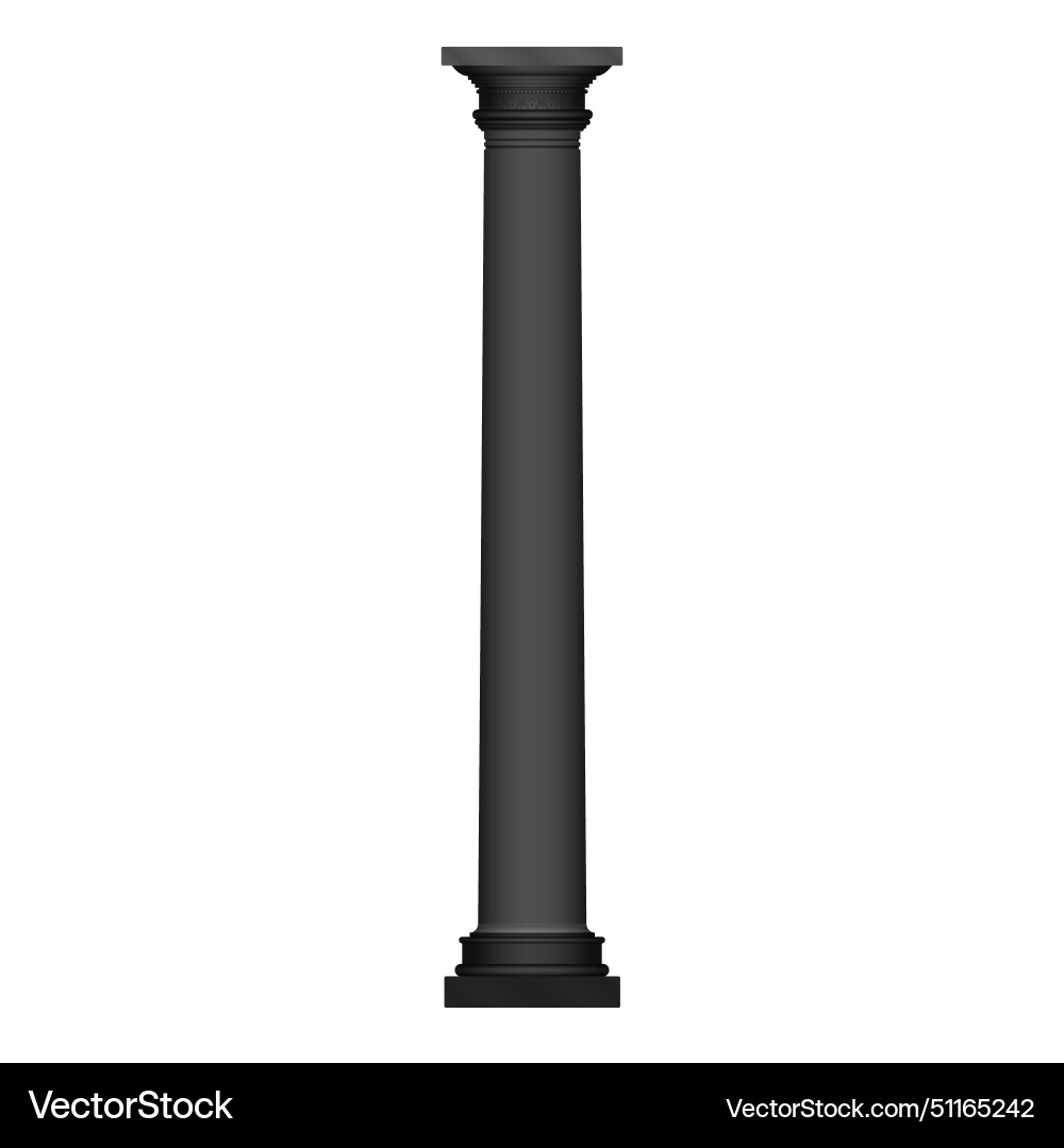 Ancient column black glyph icon old silhouette Vector Image