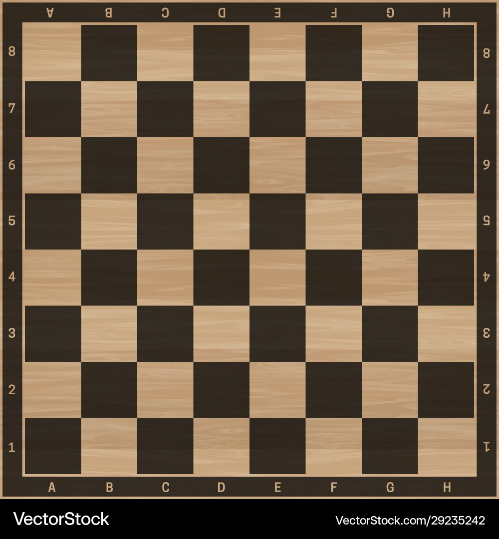 Chess wooden board Royalty Free Vector Image - VectorStock